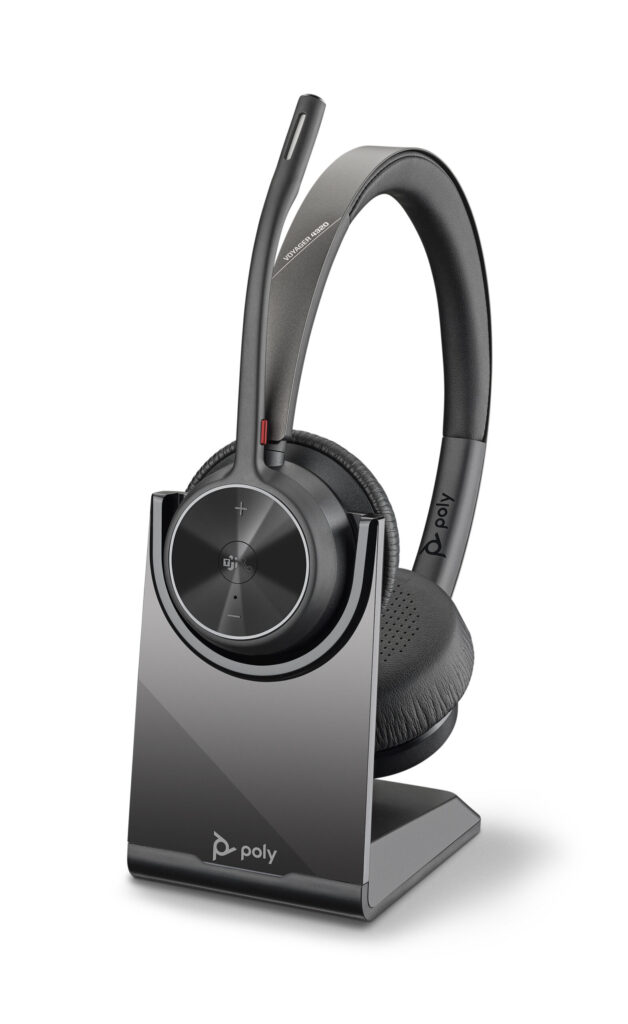 Poly Voyager 4320-M UC Wireless Headset With Charge Stand, Teams, USB-C ...
